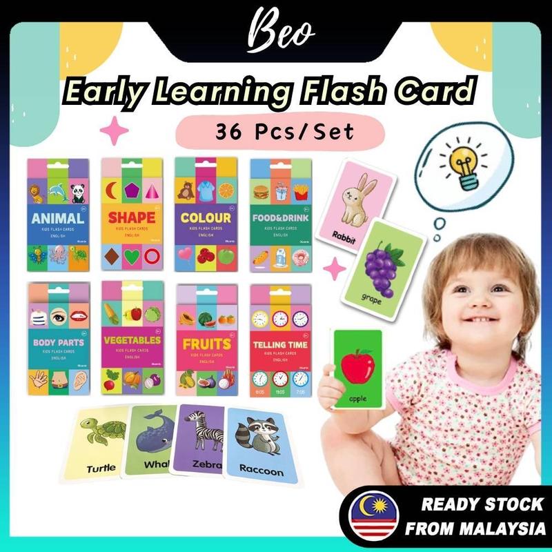 Early Learning Flash Card English Learning Flash Card Kad Animal ...