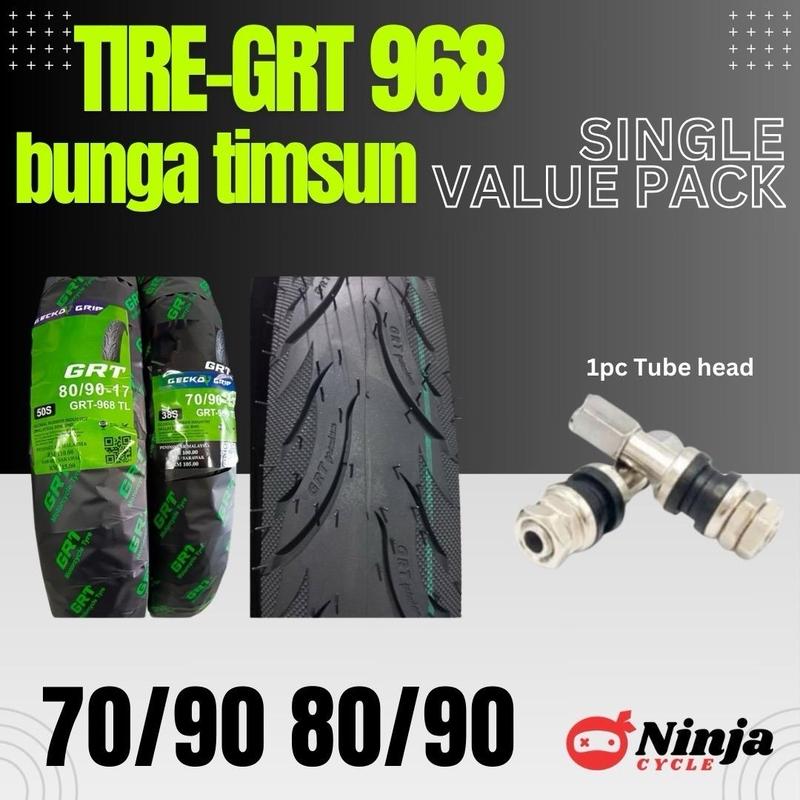 GRT TIRE TAYAR GRT 968 bunga timsun TYRE 17 TUBELESS 2024 BUNGA timsun ...
