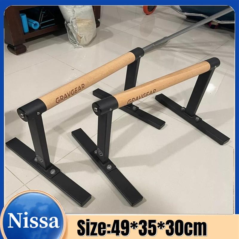 Solid Beech Wood Low Parallettes Push up Bars - TikTok Shop Singapore