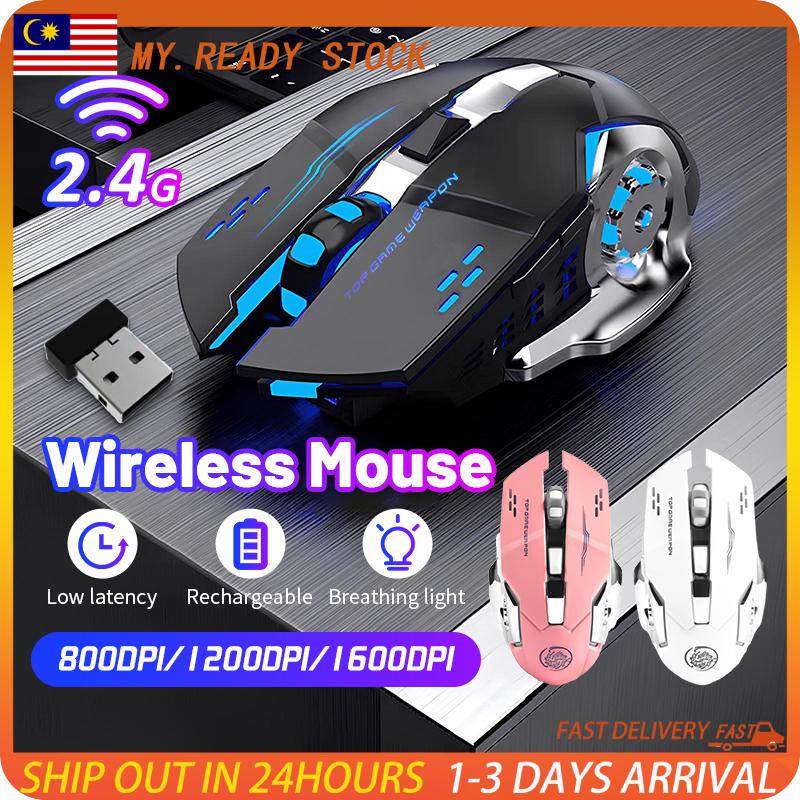 Tetikus Permainan tanpa wayar, 3 tahap DPI, Butang Bisu, Bluetooth ...