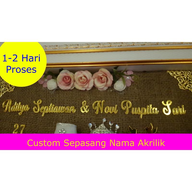 CUSTOM NAMA TANGGAL NOMINAL ARAB AKRILIK GOLD MIRROR chipboard - Shop ...