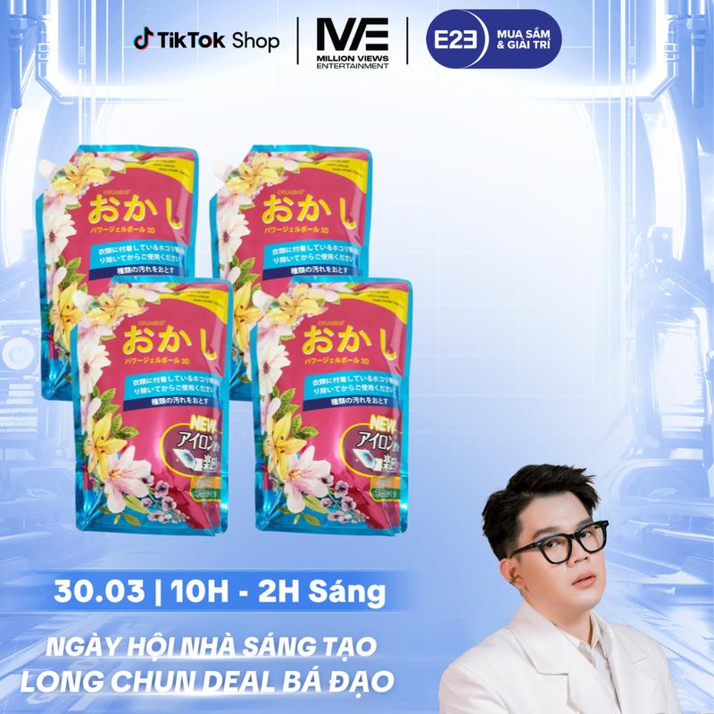 Combo 4 Túi Nước Giặt 4 in 1 Okashi Hương Nước Hoa LUXURY PERFUME - TikTok Shop Vietnam