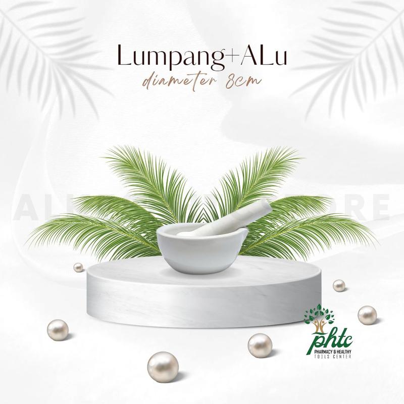 Mortir / Penumbuk Obat 8cm l Lumpang + Alu / Stamper Diameter 8 cm ...