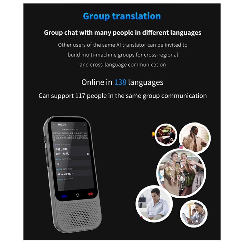 Portable Translation Machine S80 Pro ChatGPT Real-Time Languages ...