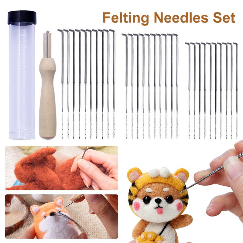 Needle Felting Kit 30PCS Felting Needles with Needle Bottle Needle ...
