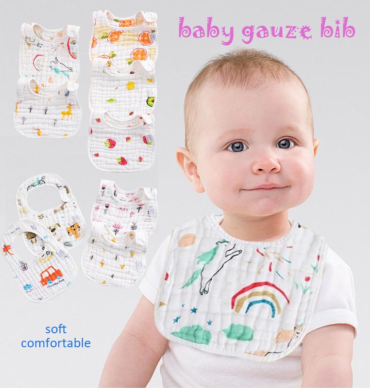 Baby U-shaped bib Baby 8-layer gauze cotton saliva towel Bab - TikTok ...