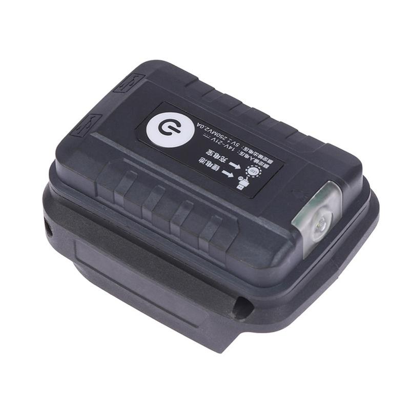 1pc Battery Adapter With LED Flashlight DC 14V-21V For 18V Li-ion ...