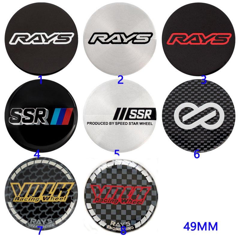4PCS/Lot 49MMM OLK RAYS SSR ENKEICar Wheel Center Hub Cap Sticker ...