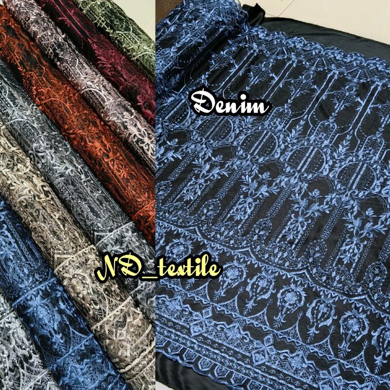 Tile Sapto Etnik Dasar Hitam Tile Elisab Border Tebal Bahan Kebaya ...