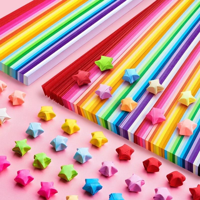 540Pcs Lucky Star Rainbow Origami Paper DIY - TikTok Shop Singapore