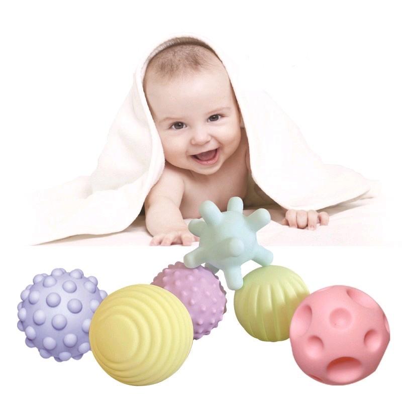 Mainan Bayi Pelatihan Sensorik Mainan Pijat Puzzle Bola 6 buah ...
