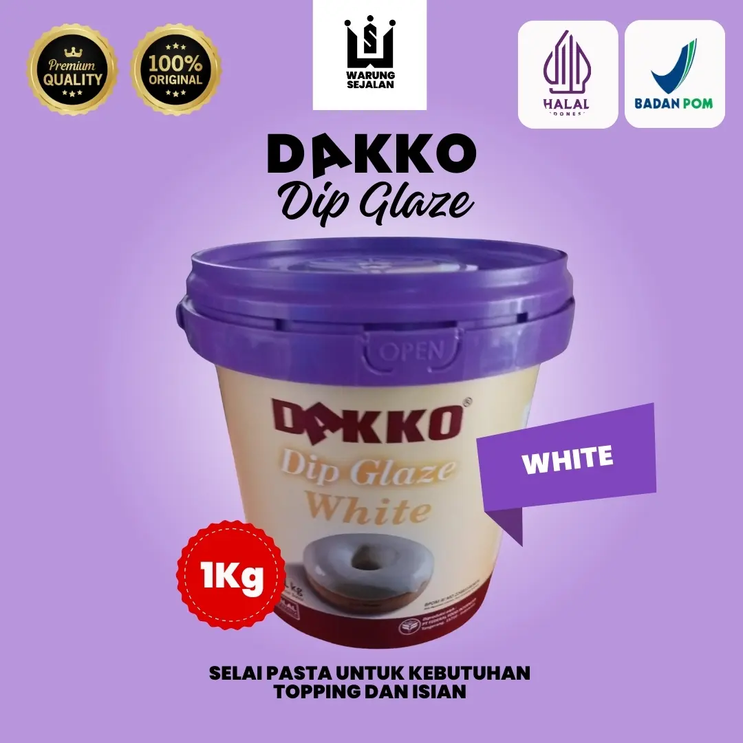 (Cirebon) Dip Glaze Dakko 1kg rasa dark choco greentea tiramisu taro ...