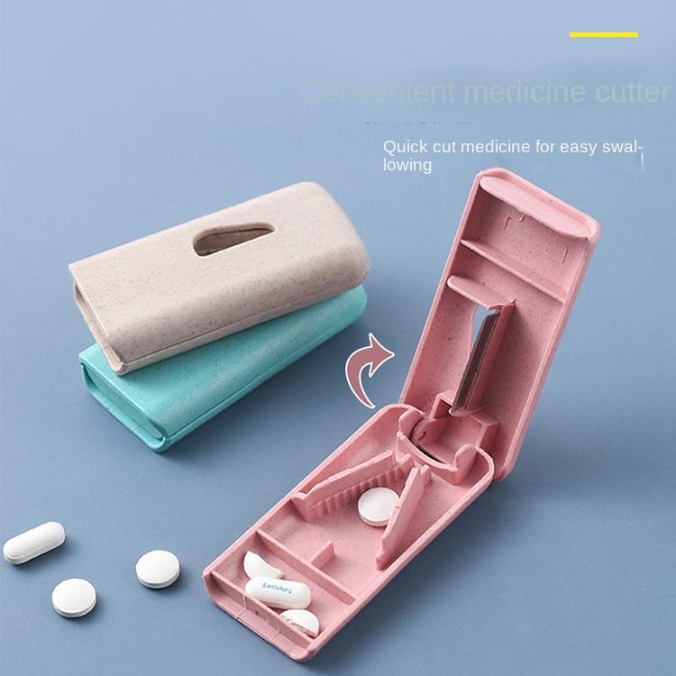 Medicine Box Tablet Pill Cutter Divided Storage Box Portable - TikTok ...