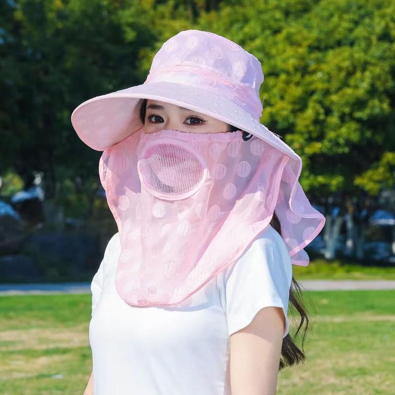 Sunshade Hat For Women, Sun Hat Mask For Face Protection, Breathable ...