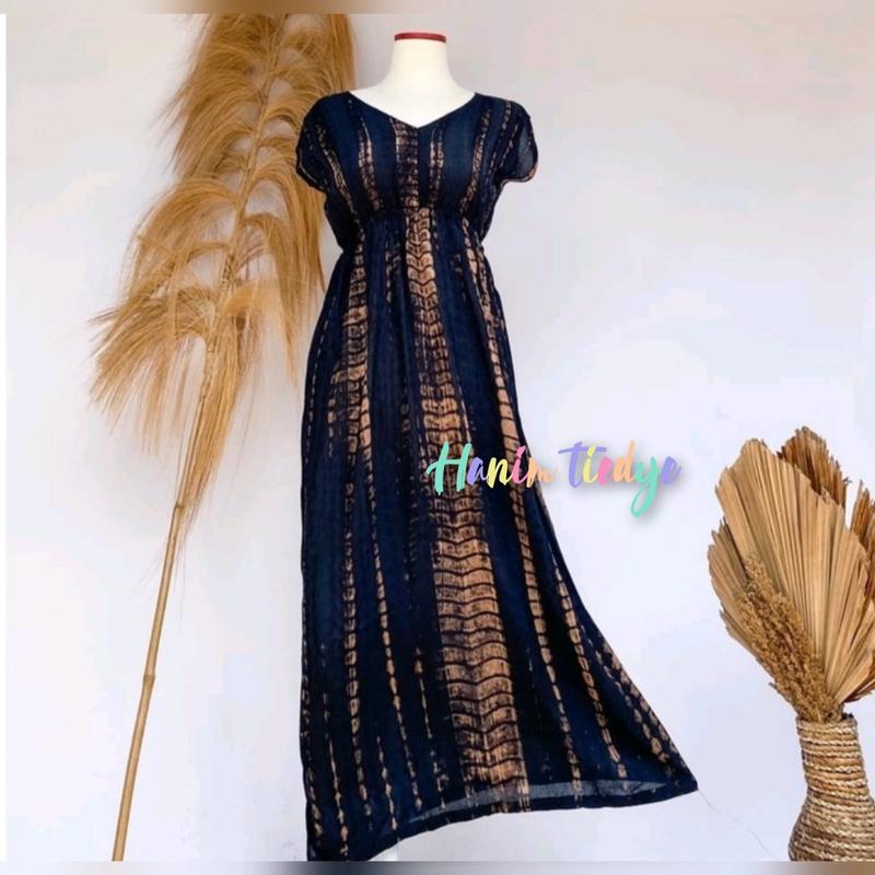 Daster Manohara Motif Lilit V-Neck Rayon Nyaman Tidur Gaun Dress - Shop ...