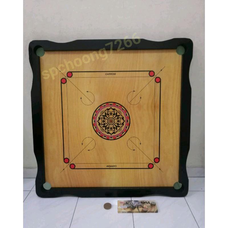 【850mm x 850mm x 35mm】 Standard Size Carrom Board Set With Carrom ...