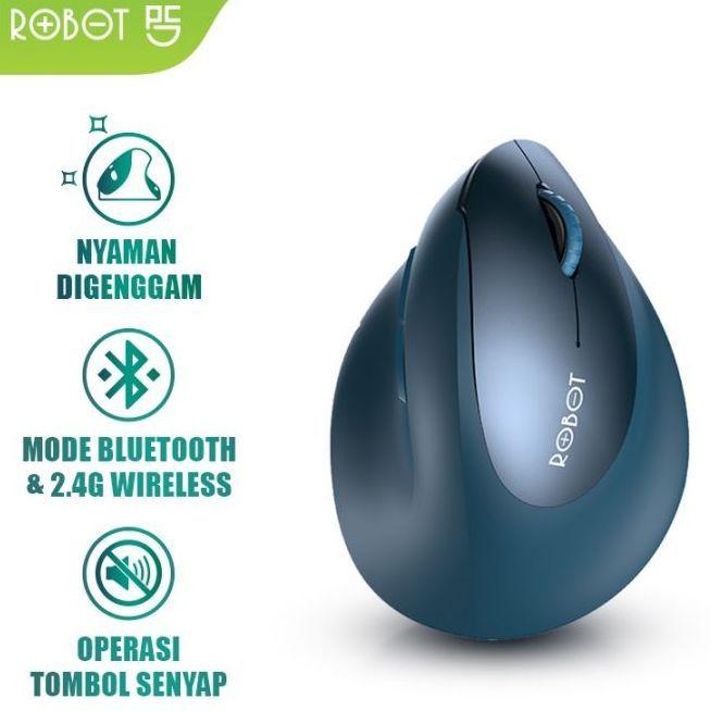 Jual Robot Guru Master 1 Mouse Wireless Vertical Ergonomic 2.4G Dual ...