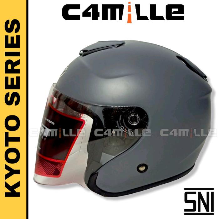 Jual HELM KYOTO SOLID GORILLA GREY DOFF HALF FACE SNI - Jakarta Utara ...