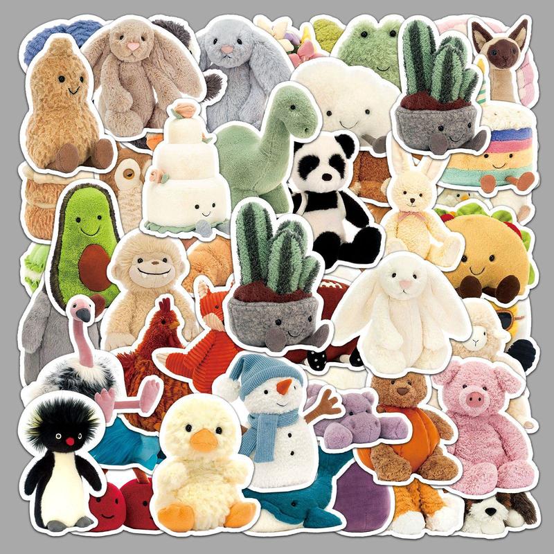 51Pcs/Set Jellycat Cute Stickers for DIY Journal Decor Lapto - TikTok ...