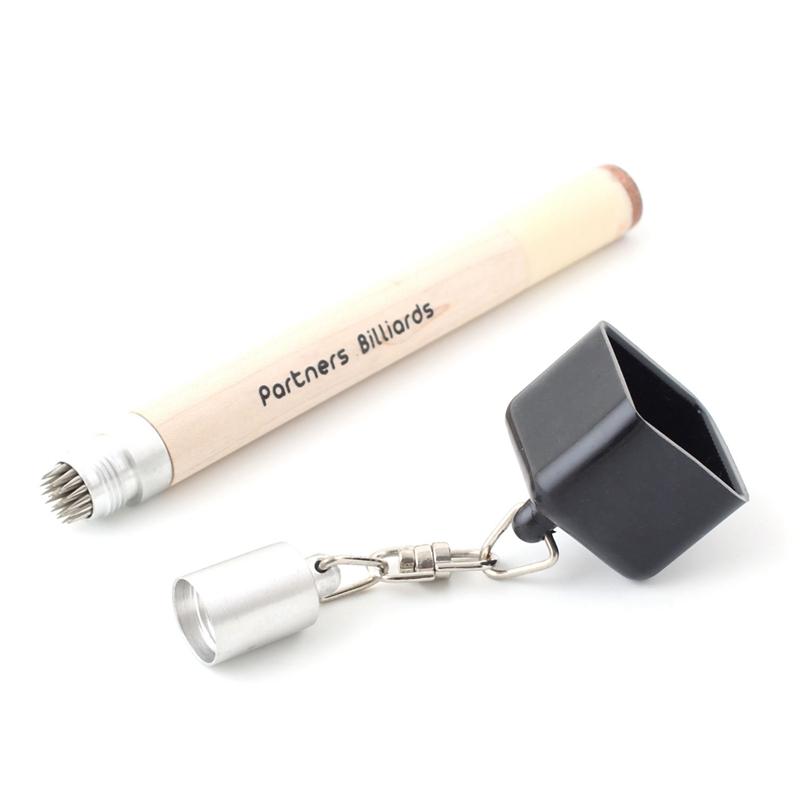 2 in 1 Pocket Chalk Holder Prep Stick Billiard Snooker Pool Cue Tip ...