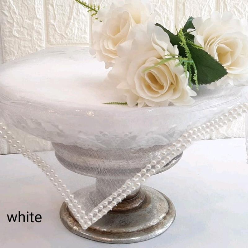 Alas Dulang Kain Organza Manik putih mutiara 4segi 36cm X 36cm - TikTok ...