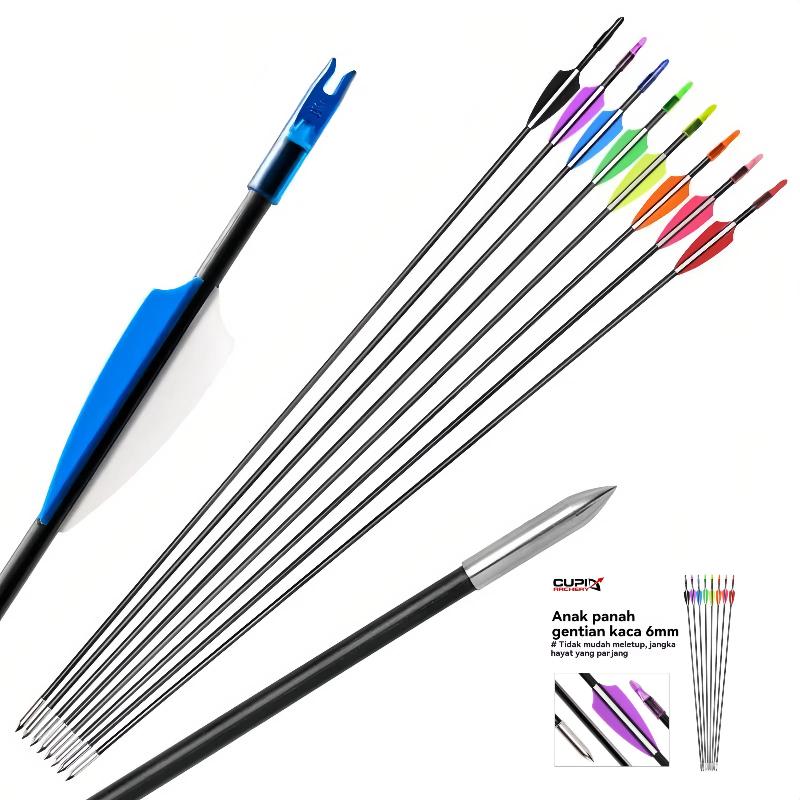 Anak Panah Gentian Kaca, 6MM, Bekalan Memanah, Busur Recurve - TikTok ...
