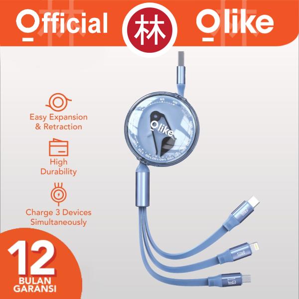 Jual Olike D104 Kabel Data 3 in 1 Micro/Type-C/Lightning Fast Charging ...