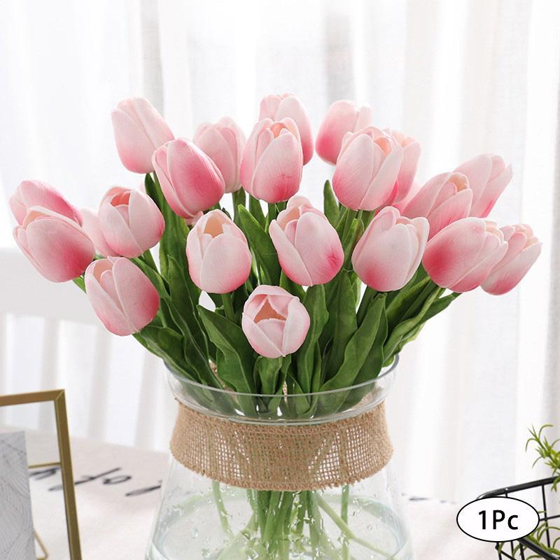 Sejambak Bunga Tulip Gusi Lembut Tiruan, Sentuhan Sebenar, 1PC ...