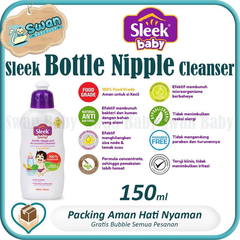 Sleek Baby Bottle Nipple & Accessories / Sleek Cleanser - 150ml - Shop ...