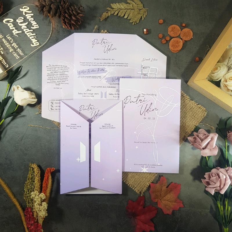 50 lembar Undangan pernikahan BTS | Undangan BTS | undangan army - Shop ...