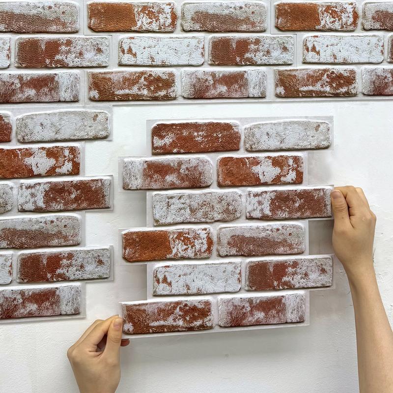 Commomy 10Pcs 3D Faux Brick Wall Panels 11.8"X11.8" Small Size - TikTok ...
