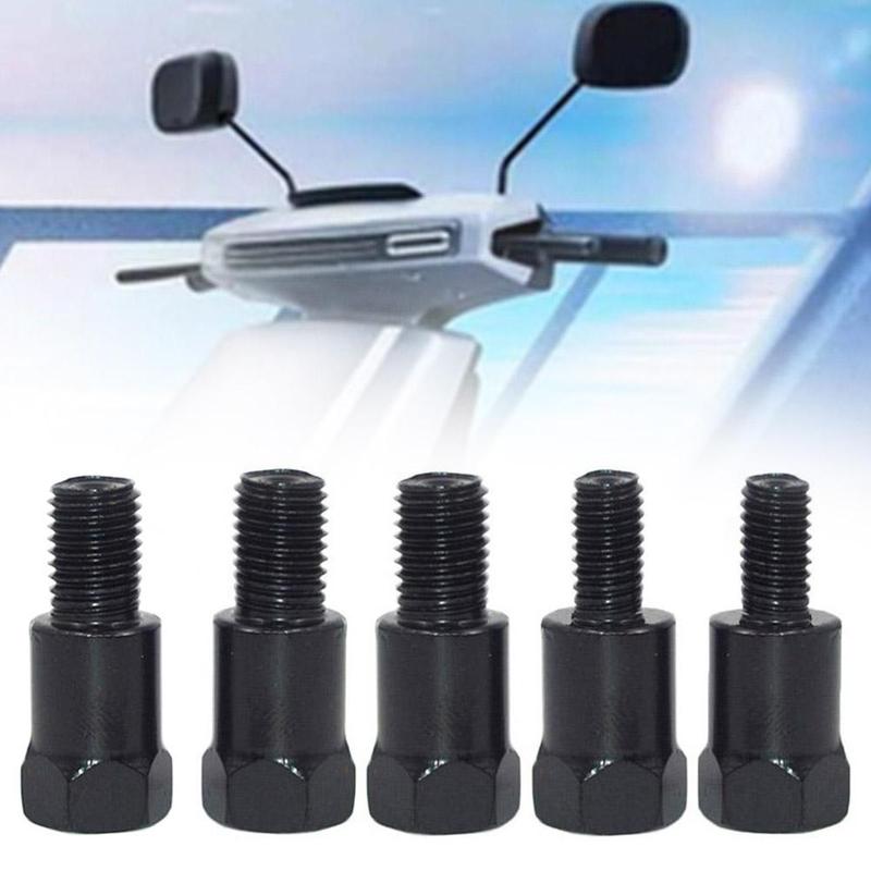 Black Motorcycle Mirror Adapters M10 10MM M8 8MM Rearview Mirrors ...