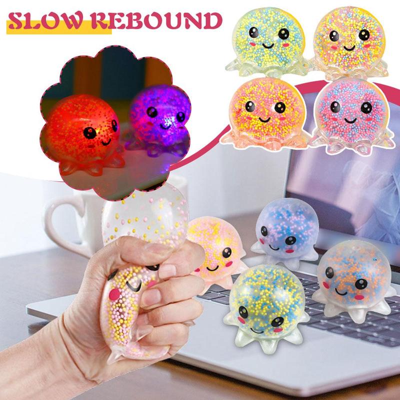 Light Squid Vent Squeeze Toys Decompression Glowing Toy Bubble - TikTok ...