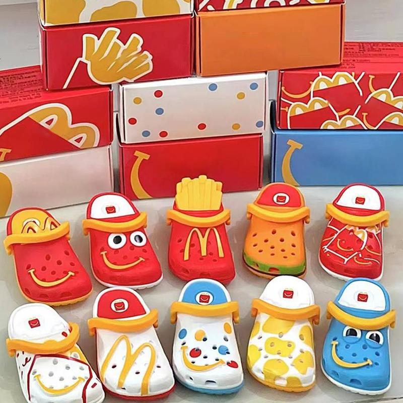 Rantai Kunci Selipar, Saiz Mini, Berbentuk Burger Kentang Goreng ...