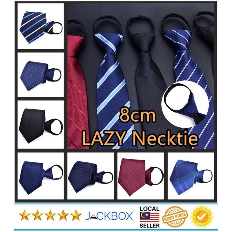 [Tie Clip+Gift Box] Men's 8cm Zipper Lazy Necktie No Knot Easy - TikTok ...