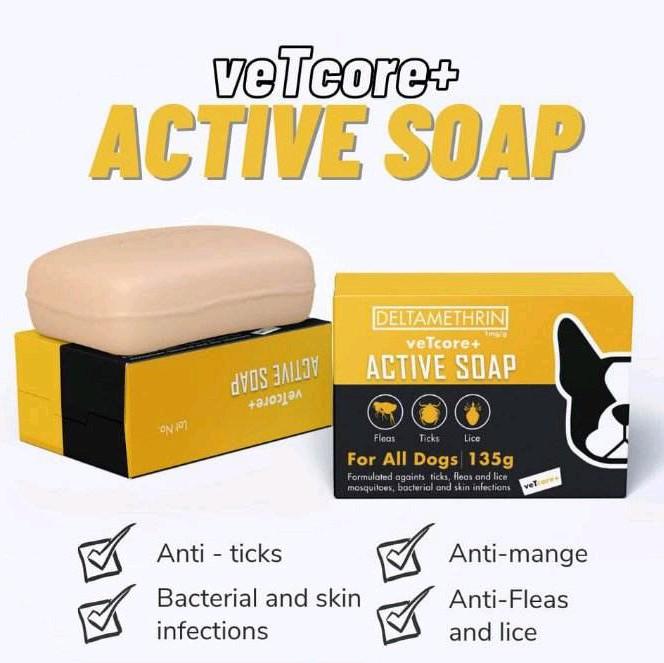 Vetcore+ Active Soap with deltamethrin, anti-tick and flea (garapata ...