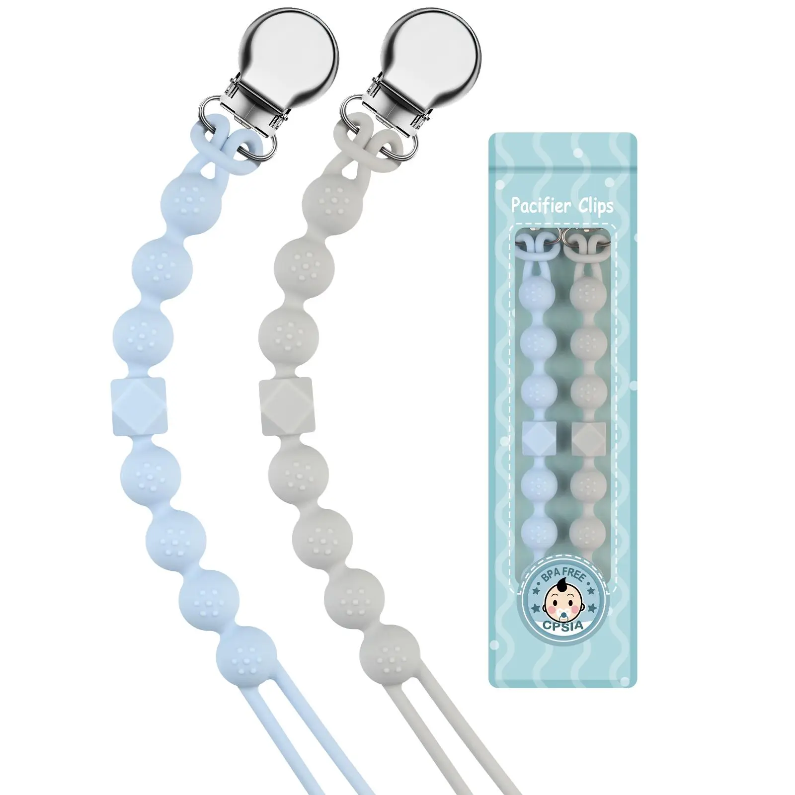 Anti-loss Chain Pacifier Clip (1 Piece), Cute Baby Pacifier Teether ...