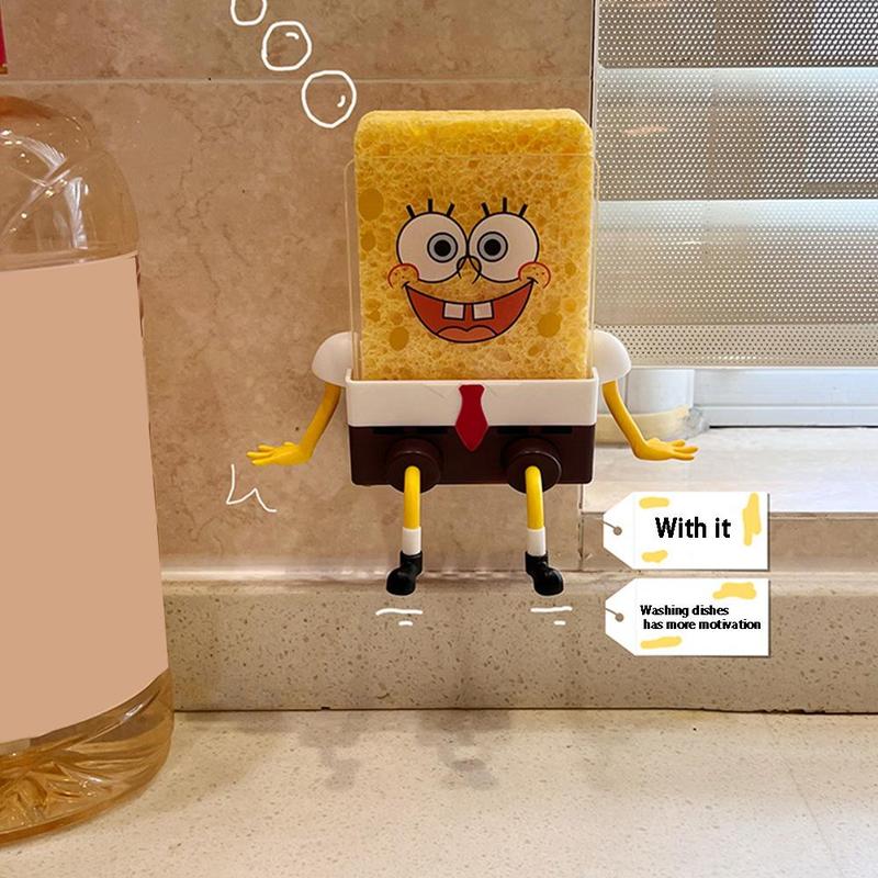 Cute Sponge Baby Drain Rack SpongeBob SquarePants Dish Brushes - TikTok ...