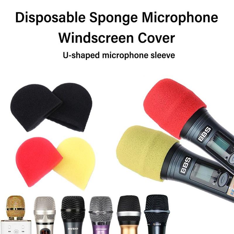 2PCS/Set Creative Disposable Microphone Cover Sponge Mic Replacement ...