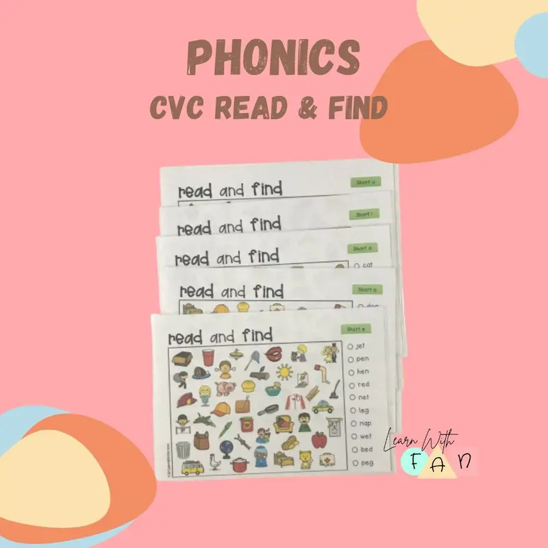 LearnWithFan • CVC Read and Find - Shop | Tokopedia