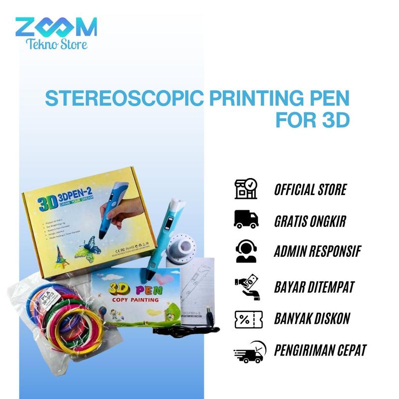 [zts} Printing Pen for 3D Drawing 3D pen Mainan 3D Stereoscopic - Shop ...