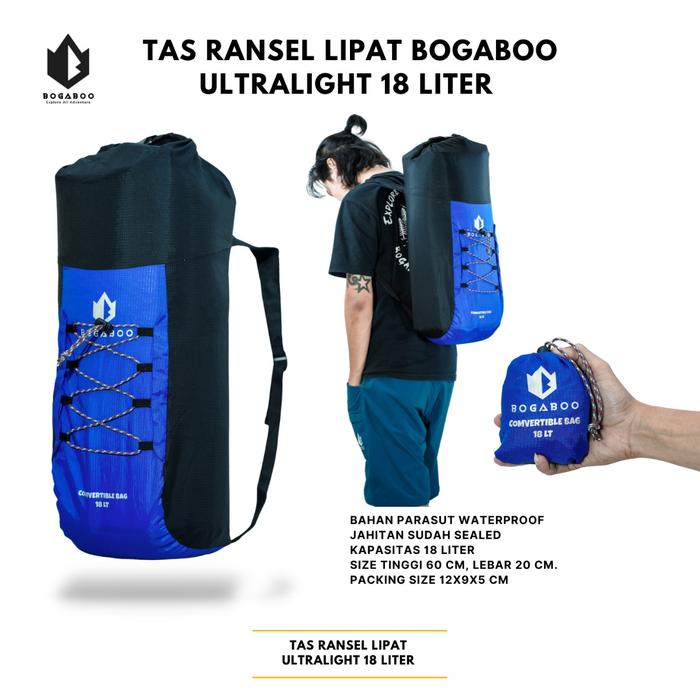 Promo BISA COD Tas Ransel Lipat bogaboo Ultralight Kapasitas 18 Liter ...