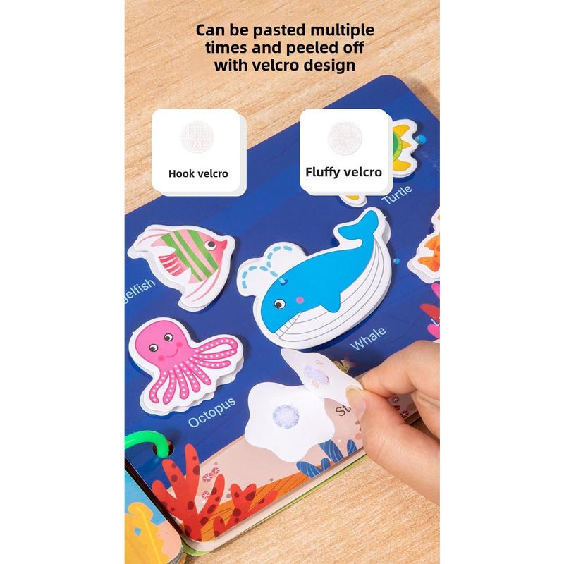 Quiet hand tear paste book early education magic sticker kindergarten ...