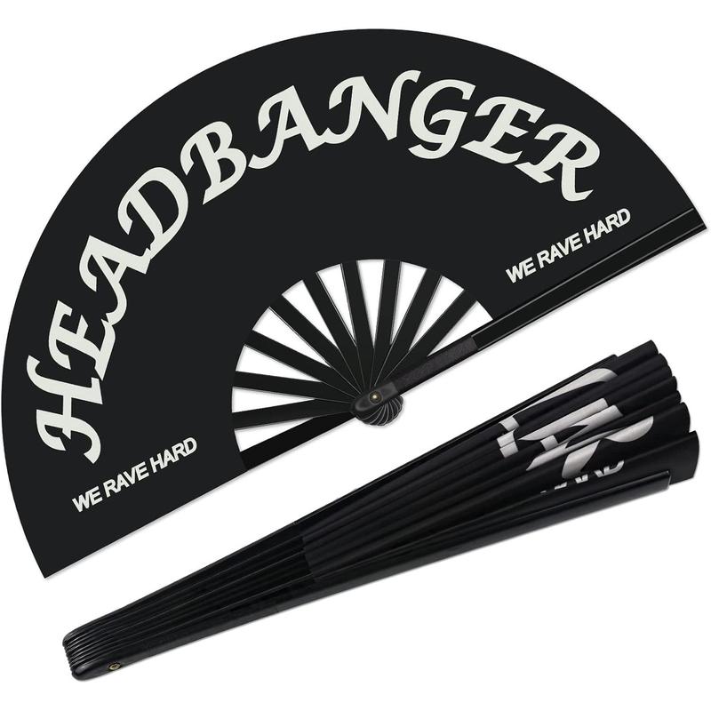Large Rave Folding Clack Handheld Fan for Men/Women Hand Fan - TikTok Shop