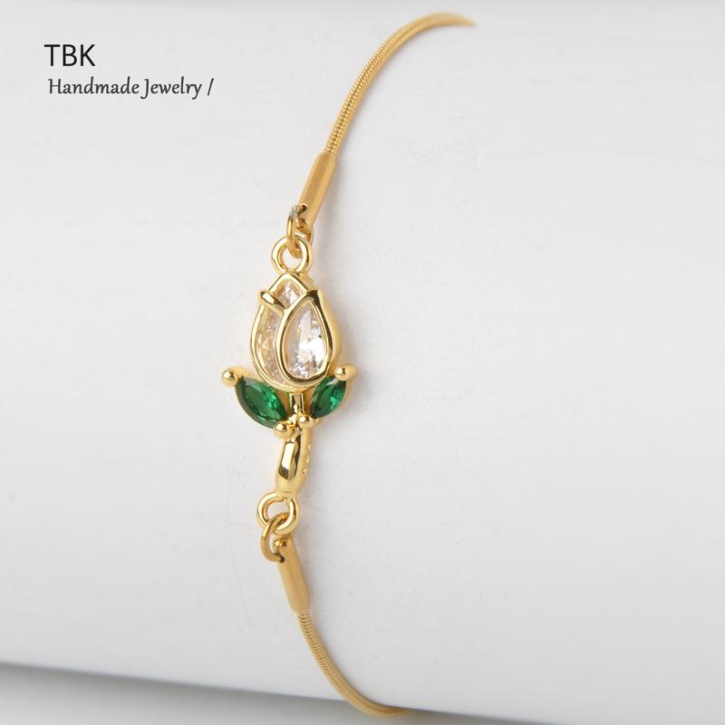 TBK Tulip Bracelet Stainless Steel Jewelry Fashion Hypoallergenic ...