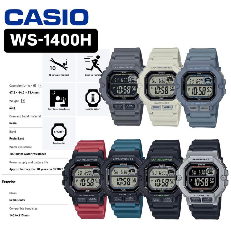 [OFFICIAL CASIO WARRANTY ] CASIO WS-1400H SERIES DIGITAL SPORT - TikTok ...