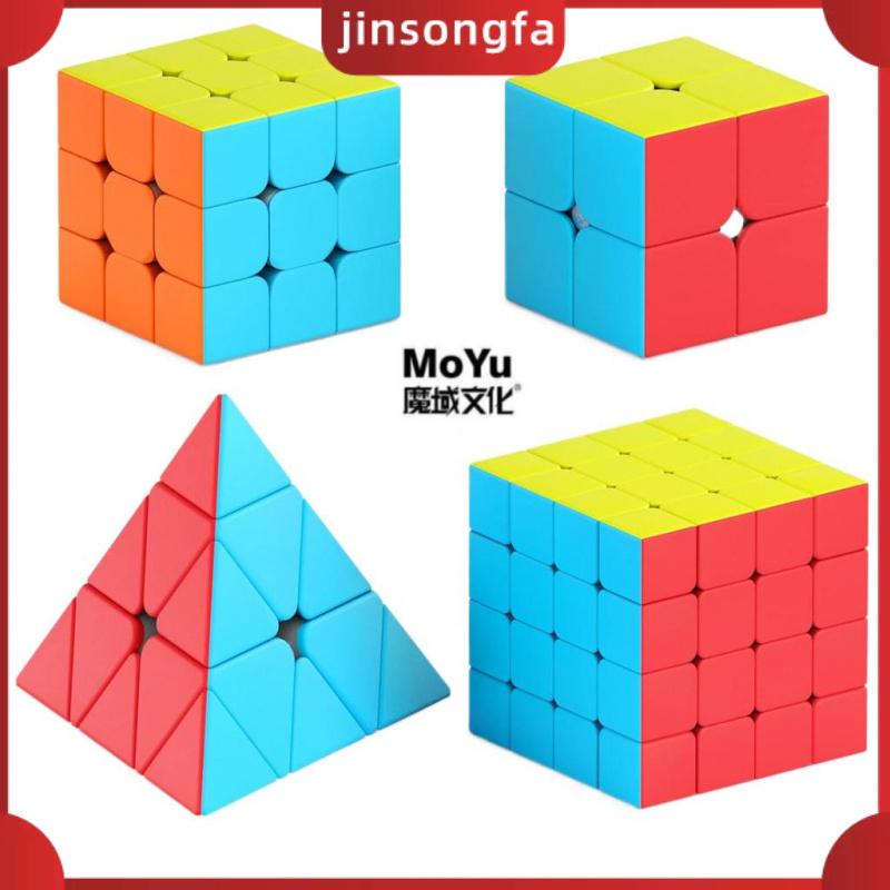 Moyu Speed Cube Puzzle Cube 2x2 3x3 4x4 Pyramid Stickerless Cube ...