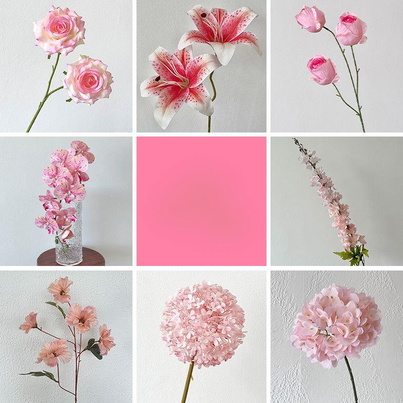 Pink Series Artificial Flowers Wedding Hall Decoration Landscaping ...