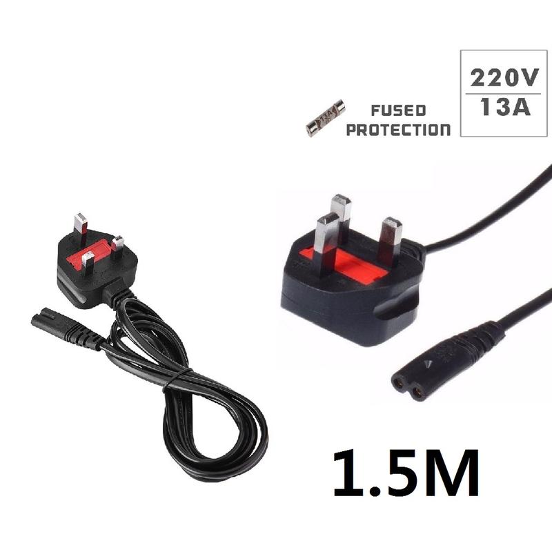 2 Pin Power Cord Cable with Fuse for Printer ,Notebook, Monitor ...