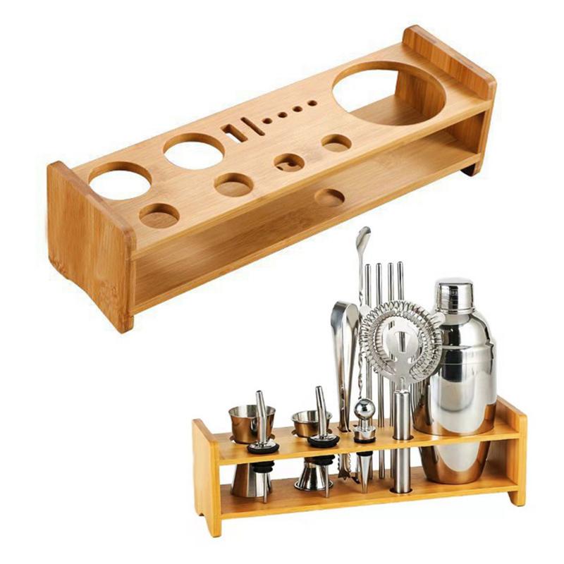 Nemodew Bartender Stand Small Bar Tool Caddy Premium Wooden Bartender ...